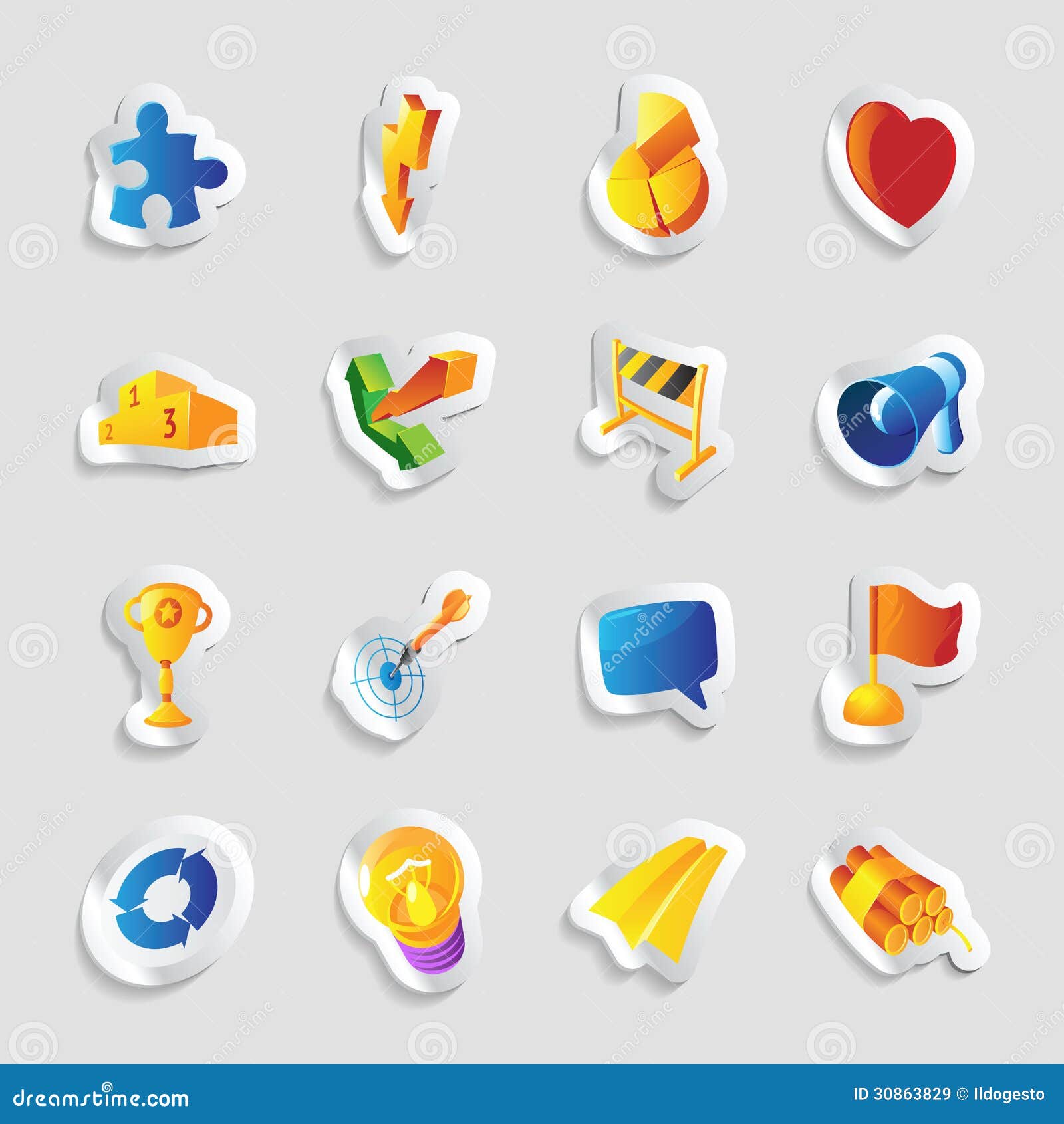 Icons for Signs and Metaphors Stock Vector - Illustration of message ...