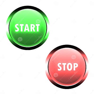 Icons start and stop stock illustration. Illustration of stop - 11972950