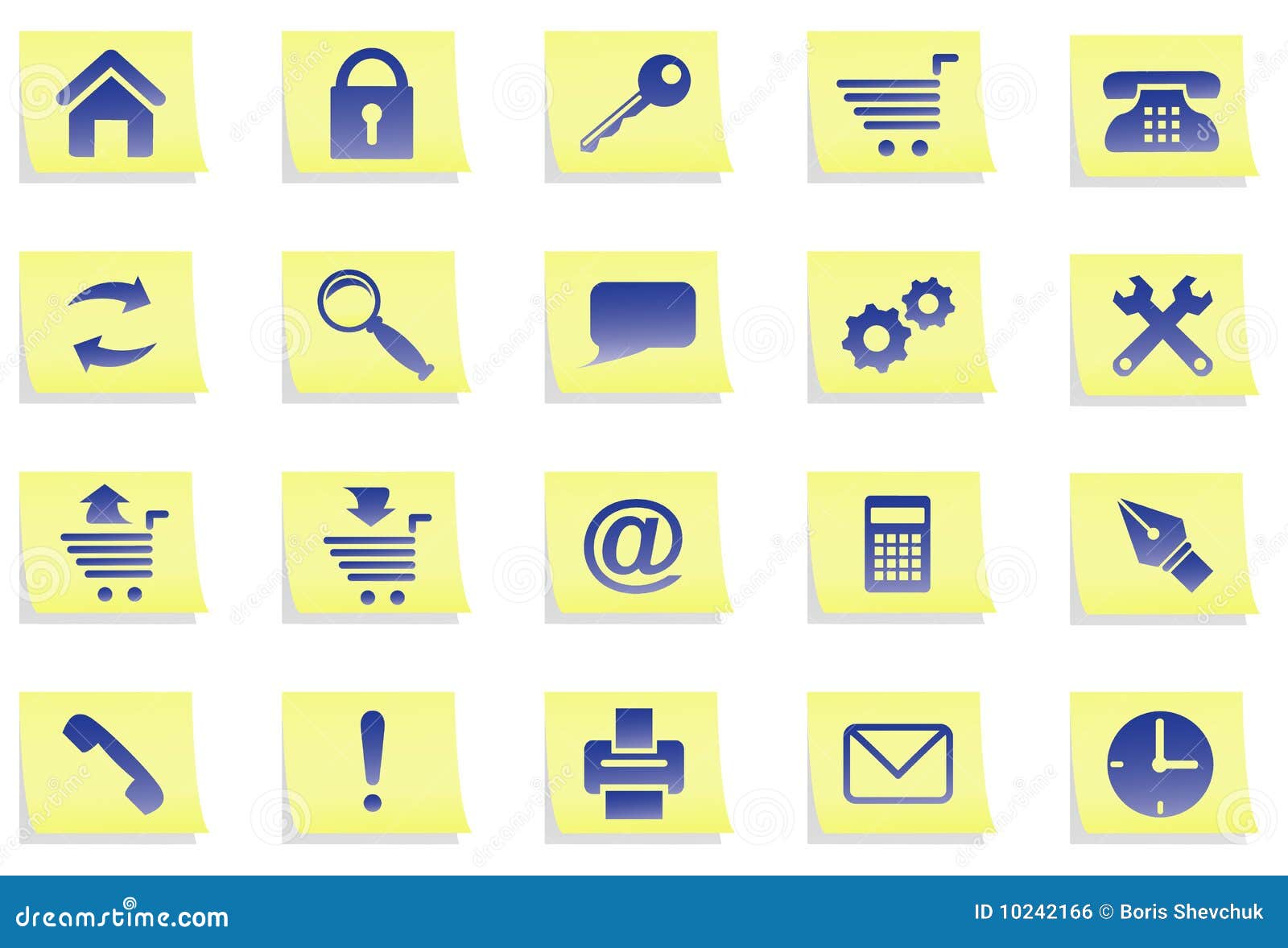 Icons on stickers. stock vector. Illustration of label - 10242166