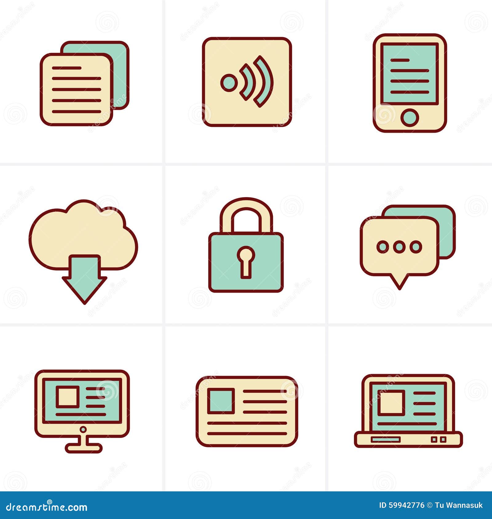 Icons Style Website Icons Set Stock Vector - Illustration of icons ...