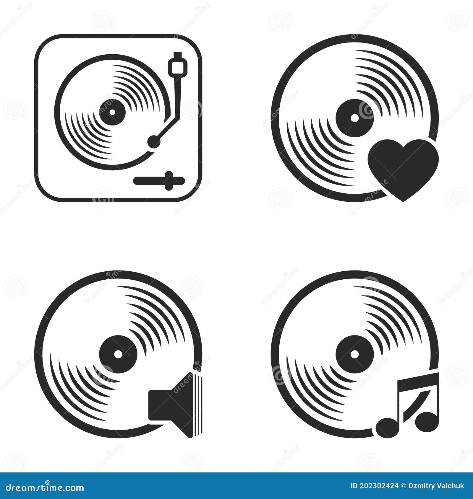 Simple Vector Icons. Flat Illustration on a Theme Vinyl Stock Vector ...