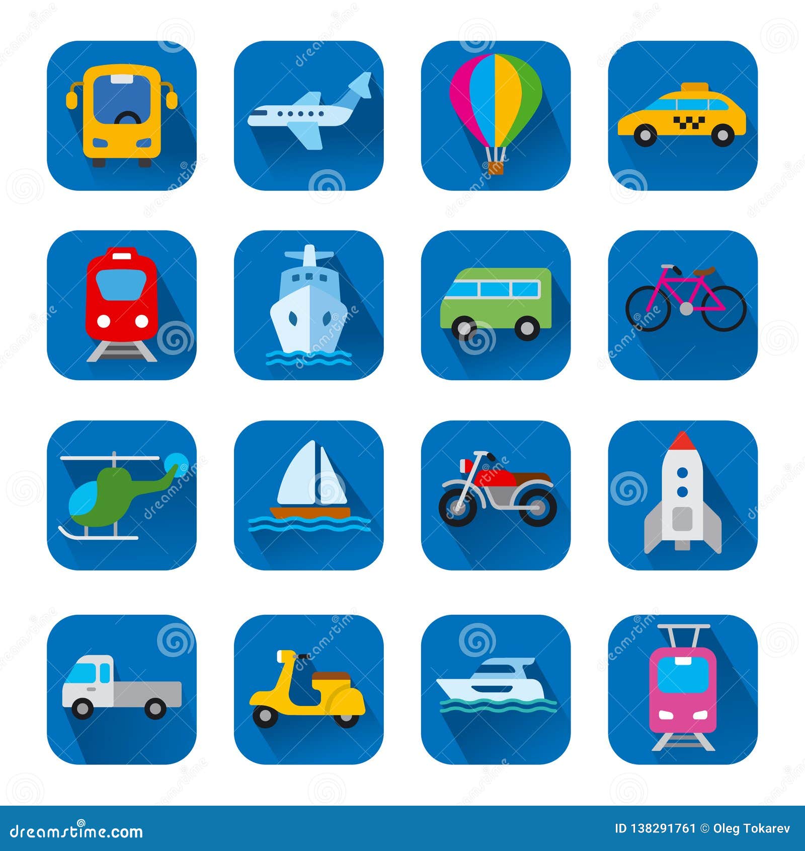 Icons of transport stock vector. Illustration of streetcar - 138291761