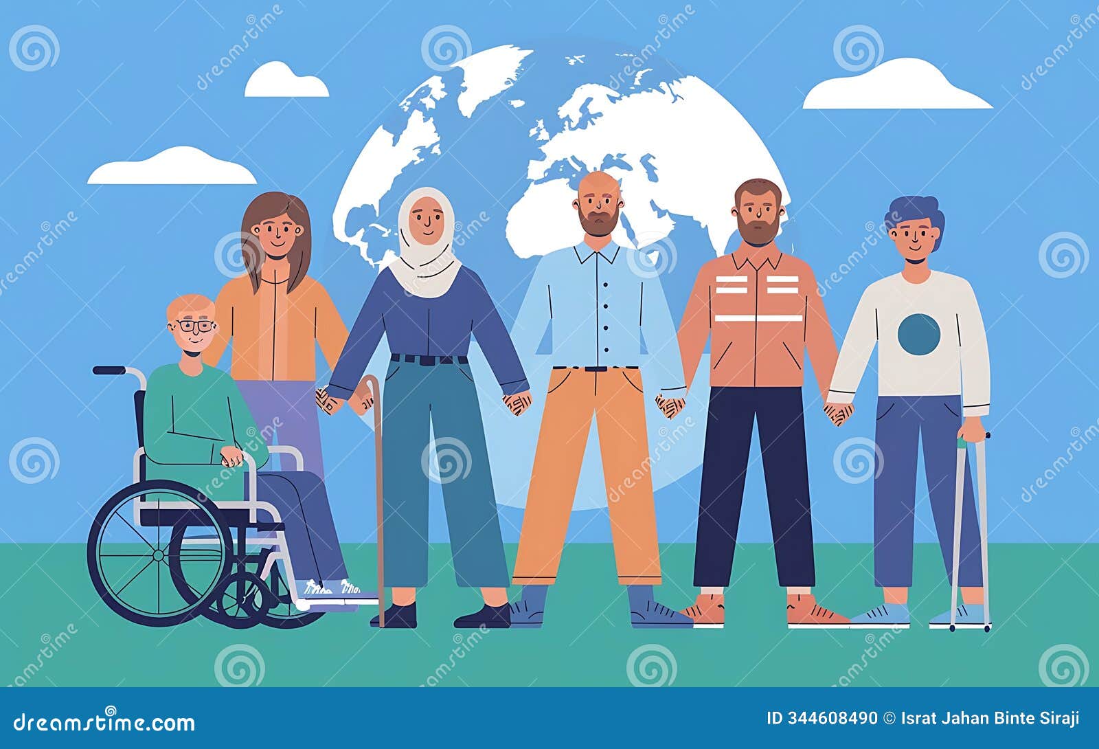 Icons of Universal Access, Equality, and Empowerment Stock Illustration ...