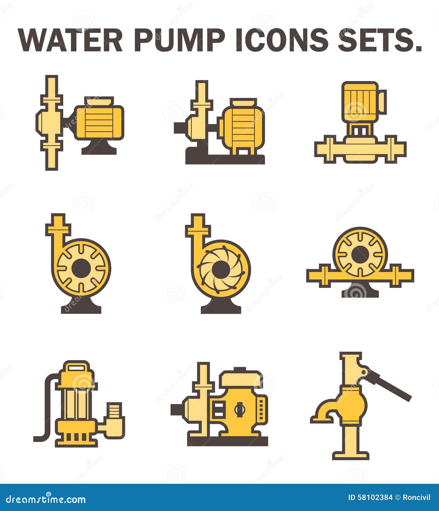 Icons stock vector. Illustration of sign, station, equipment - 58102384