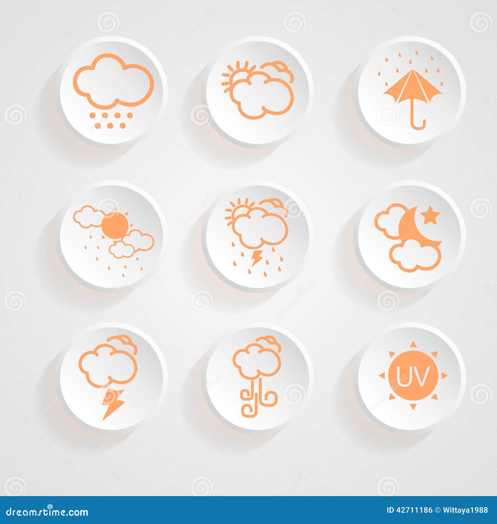 Icons weather design stock vector. Illustration of overcast - 42711186