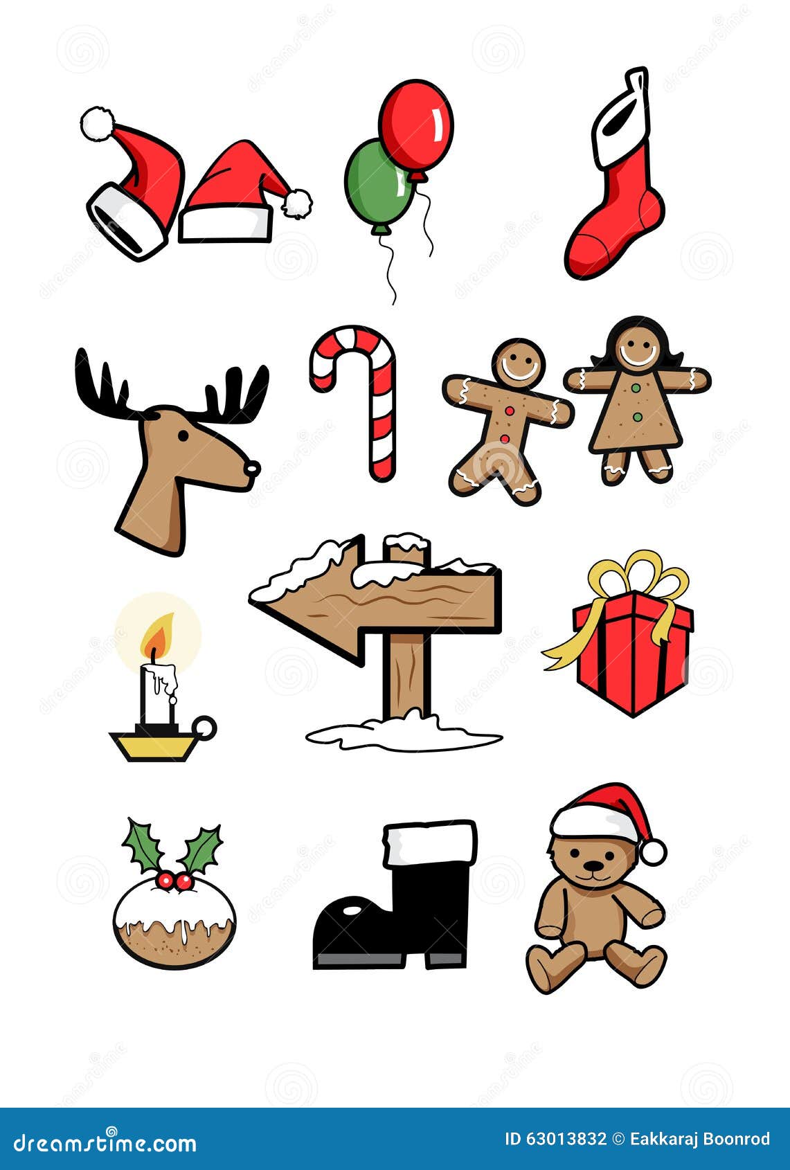 Icons Xmas Holiday Symbols Winter 1 Stock Vector - Illustration of ...