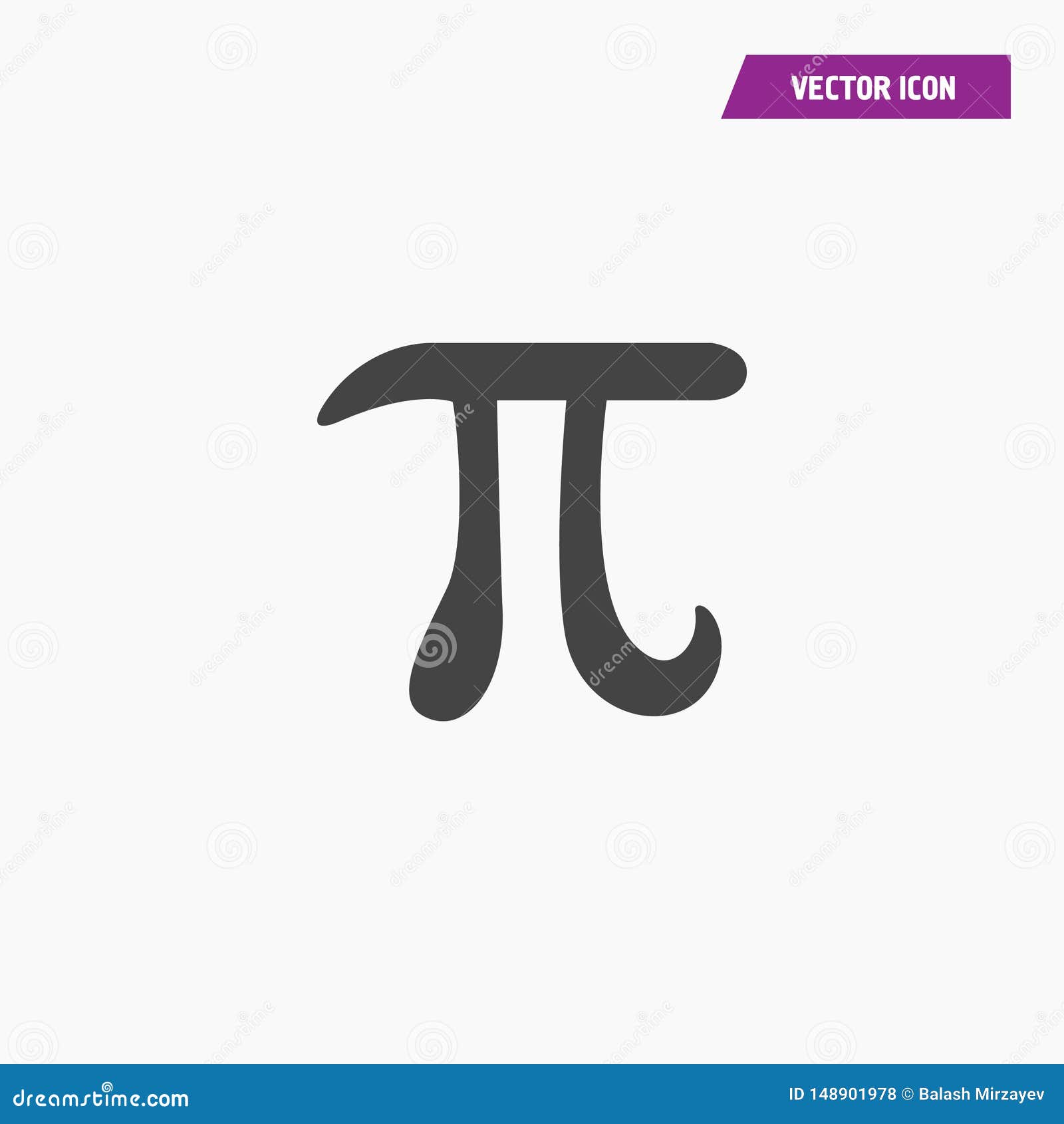 Black Flat Greek Pi Symbol Vector Icon. Stock Vector - Illustration of ...