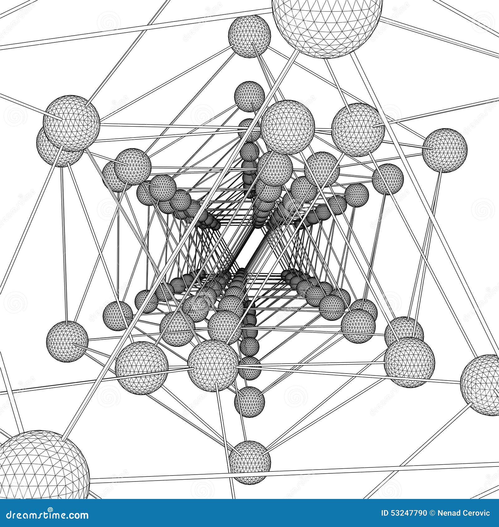 Tetrahedron DNA Molecule Structure Vector | CartoonDealer.com #52676152