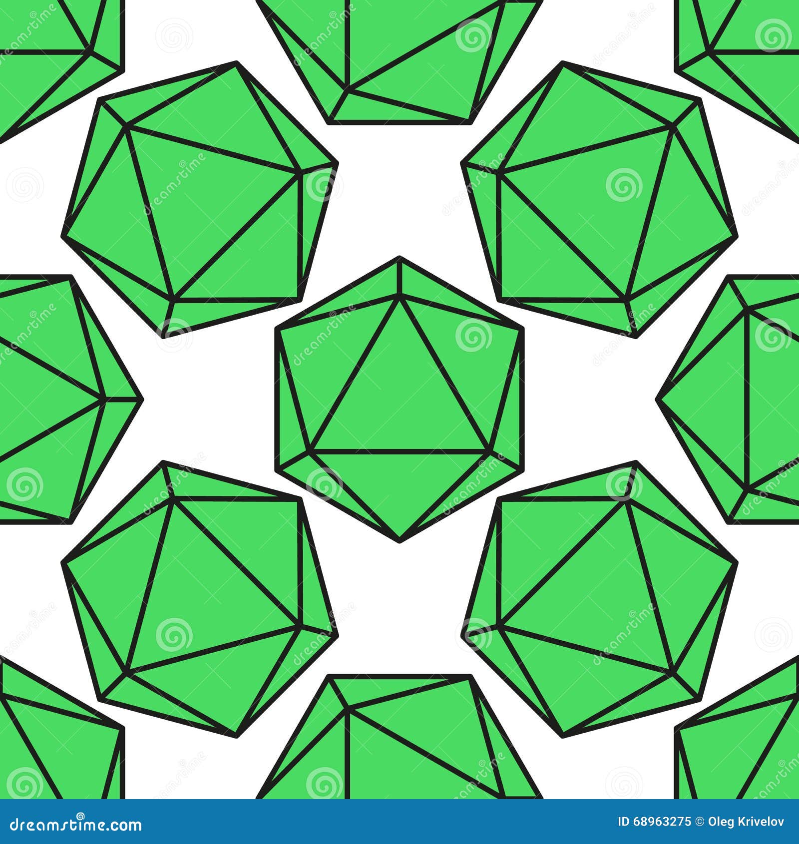 Icosahedron pattern vector stock vector. Illustration of crystal - 68963275