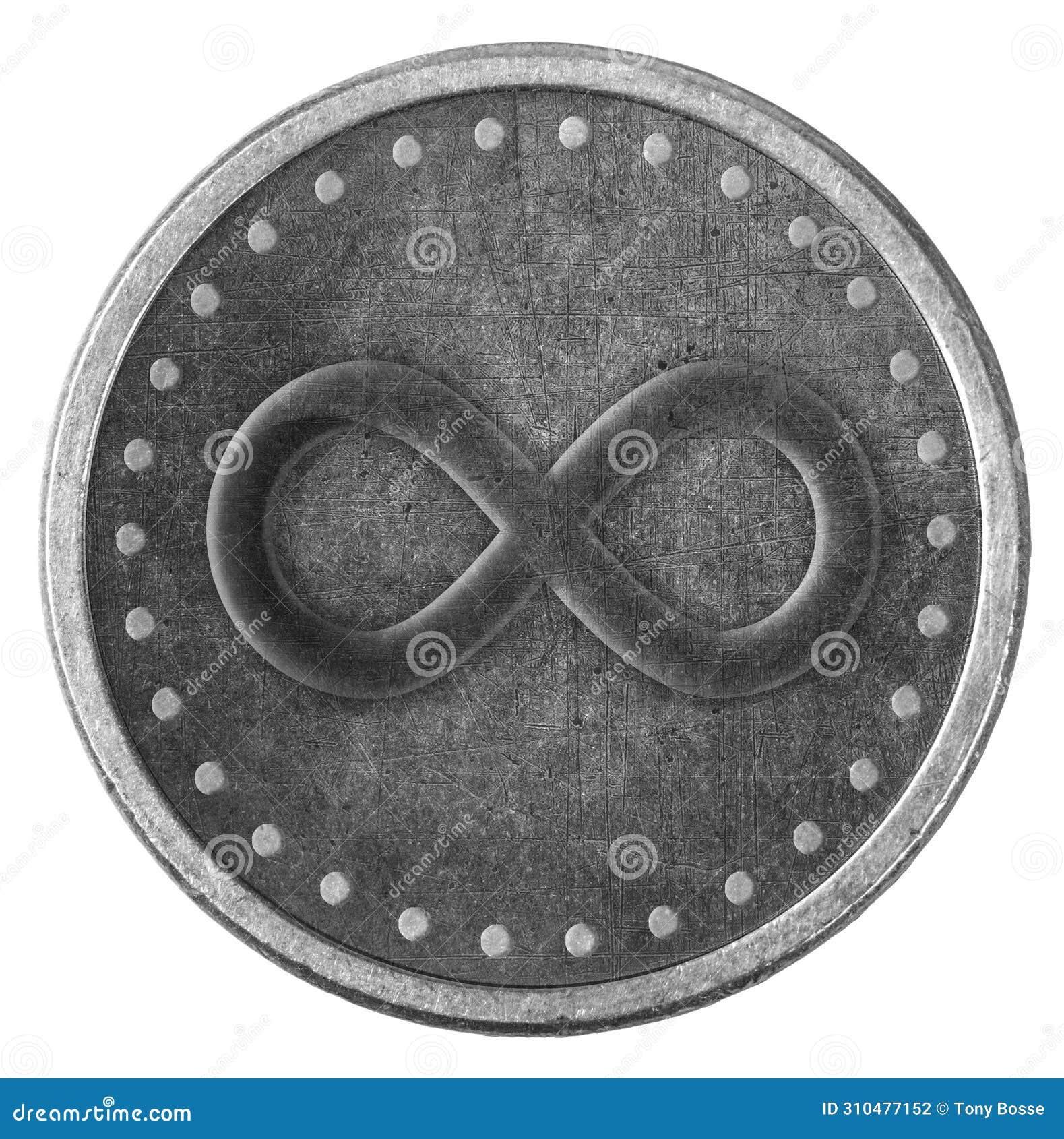 ICP Grunge Silver Token stock illustration. Illustration of payment ...