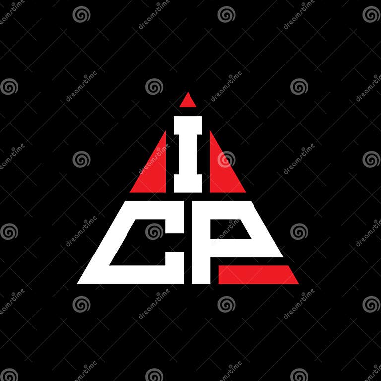 ICP Triangle Letter Logo Design with Triangle Shape. ICP Triangle Logo ...