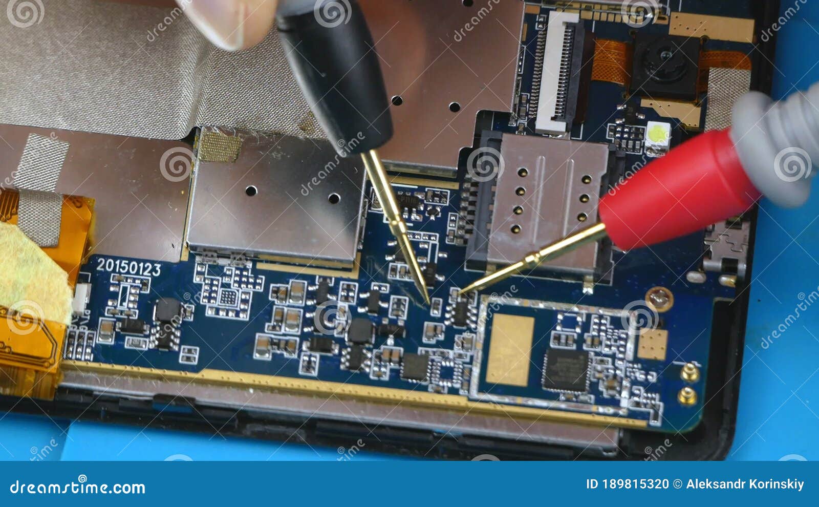 ICS and Chips in Electronic Devices.the Smartphone is Disassembled ...