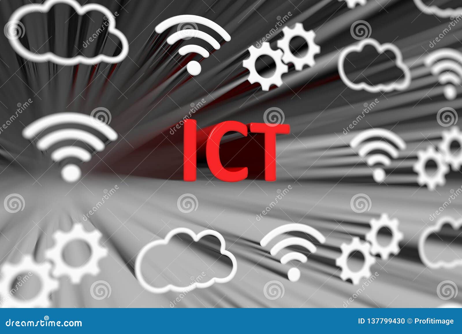 ICT Concept Blurred Background Stock Illustration - Illustration of ... ICT Concept Blurred Background Stock Illustration - Illustration of ...