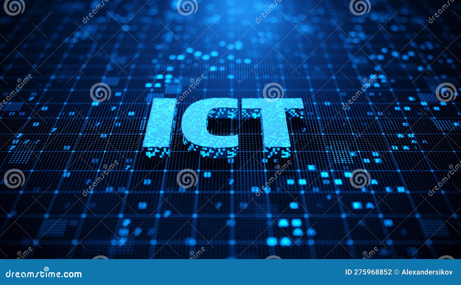 ICT Information Communication Technology. Business Technology Internet ...