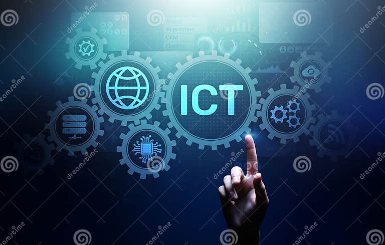 ICT - Information and Communication Technology Concept on Virtual ...