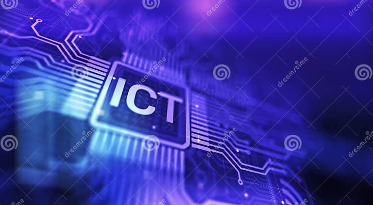 ICT - Information and Communication Technology Concept on Virtual ...