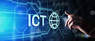 ICT - Information and Communication Technology Concept on Virtual ...