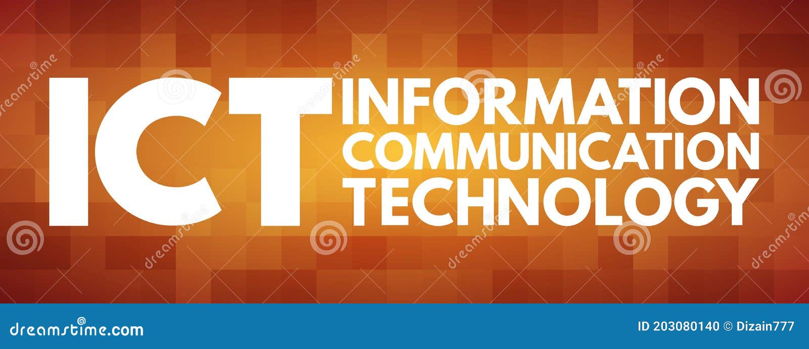 ICT - Information and Communication Technology Stock Illustration ...