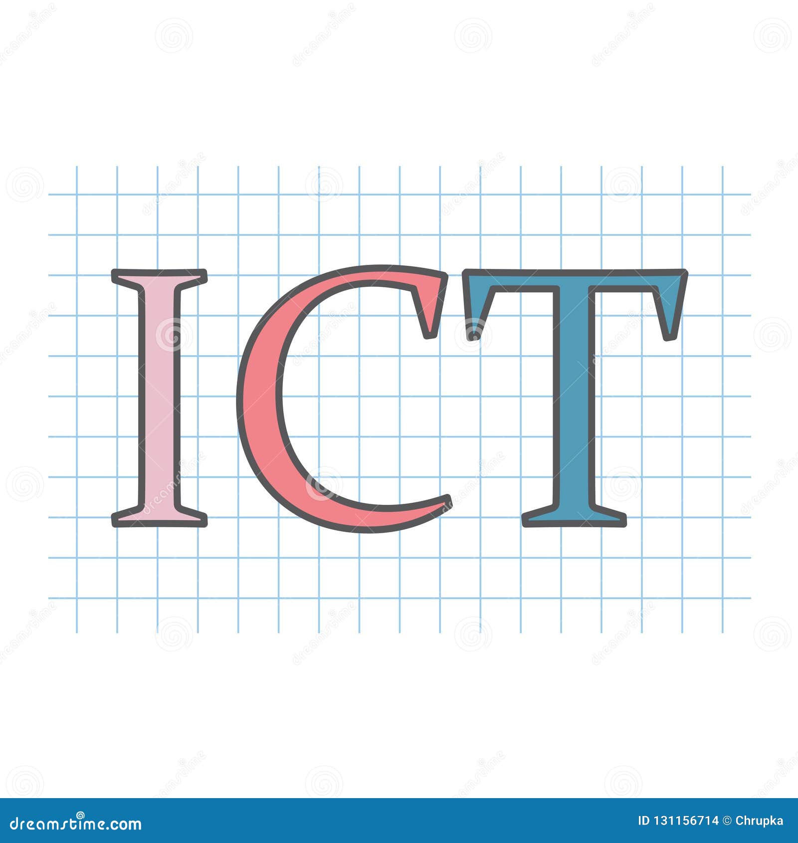 ICT Information and Communications Technology Acronym Written Stock ...