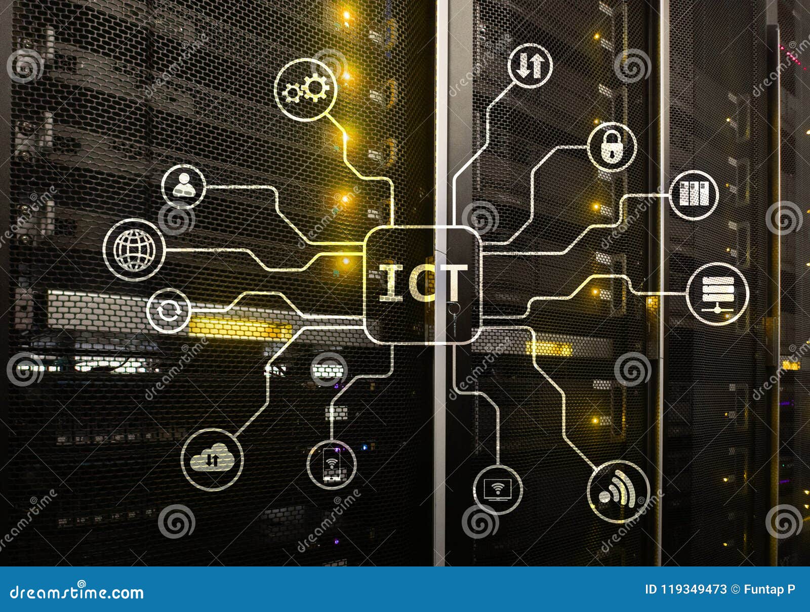 ICT - Information And Communications Technology Concept On Server Room ...