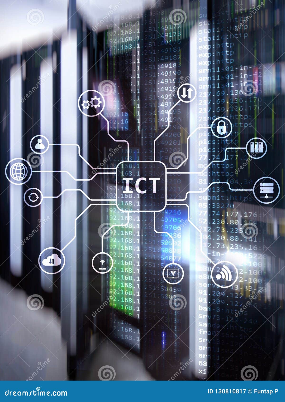 ICT - Information And Communications Technology Concept On Server Room ...