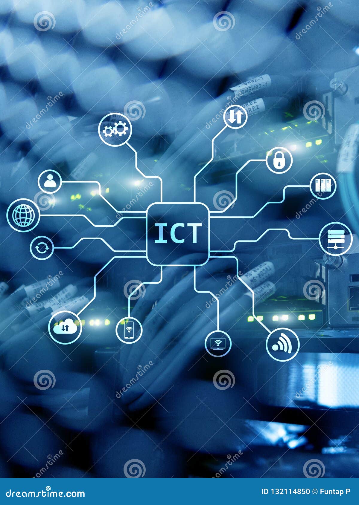 ICT - Information and Communications Technology Concept on Server Room ... ICT - Information and Communications Technology Concept on Server Room ...