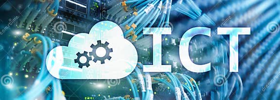 ICT - Information and Communications Technology Concept on Server Room ...