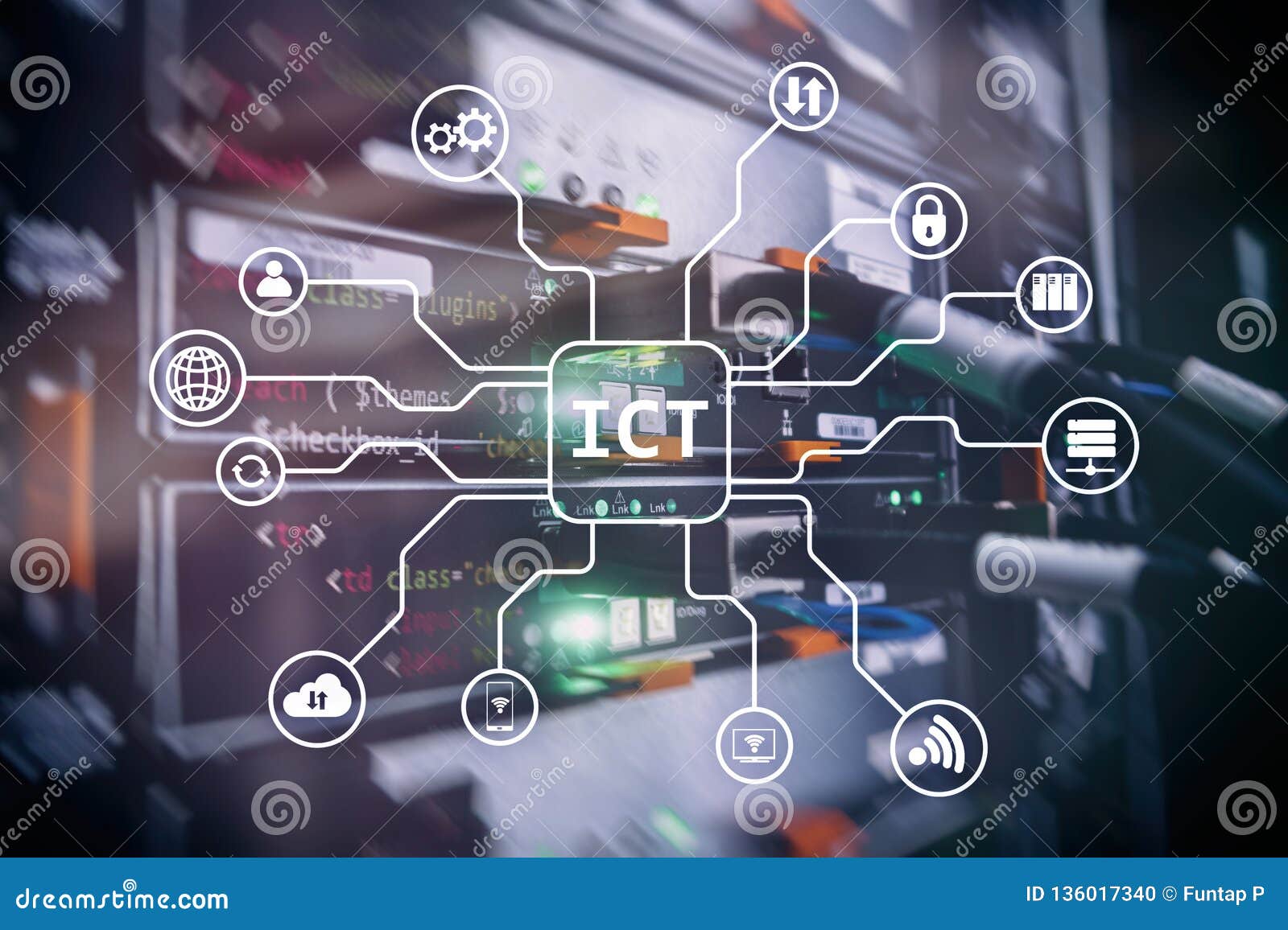 ICT - Information And Communications Technology Concept On Server Room ...
