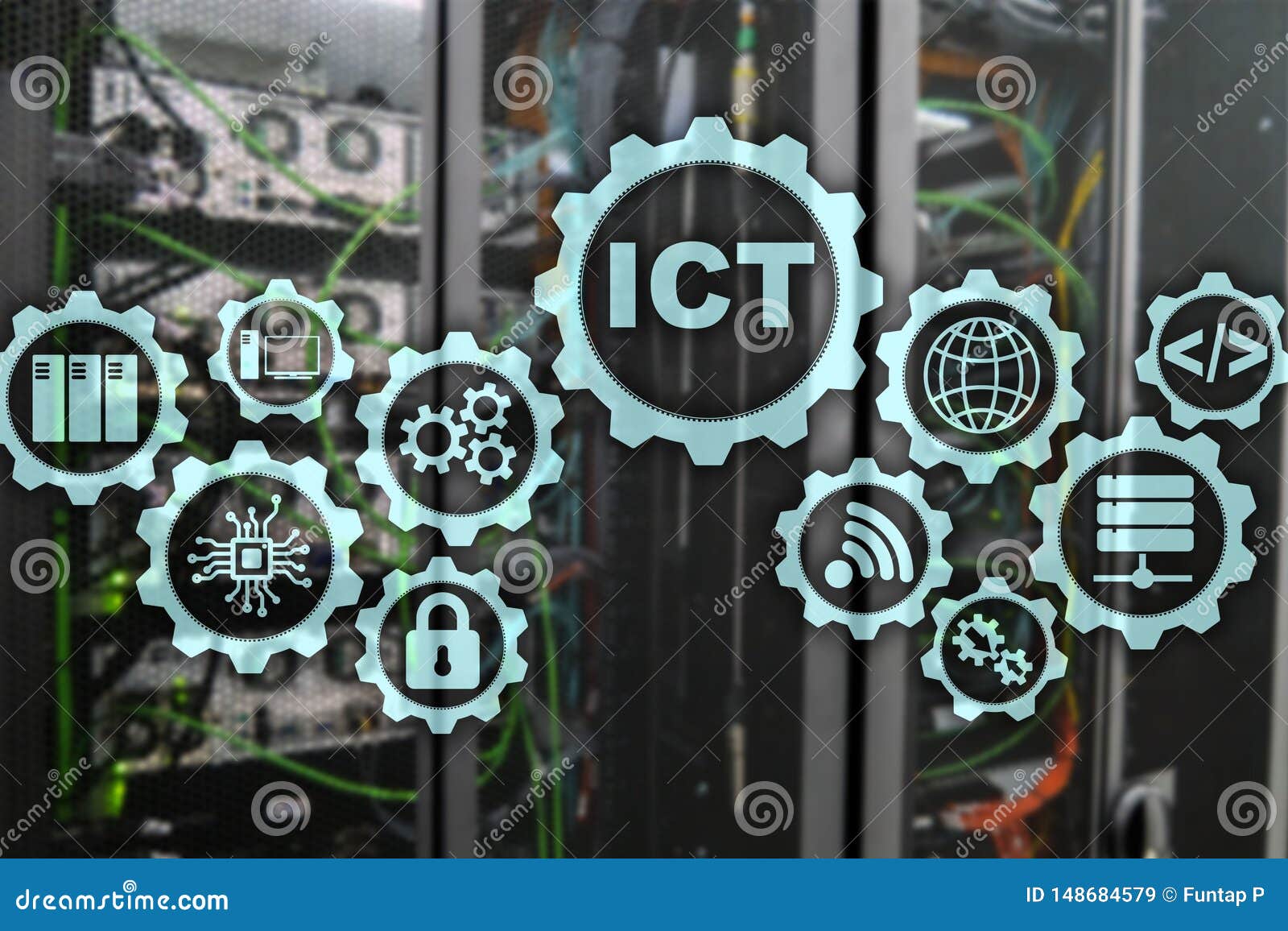 ICT - Information And Communications Technology Concept On Server Room ...