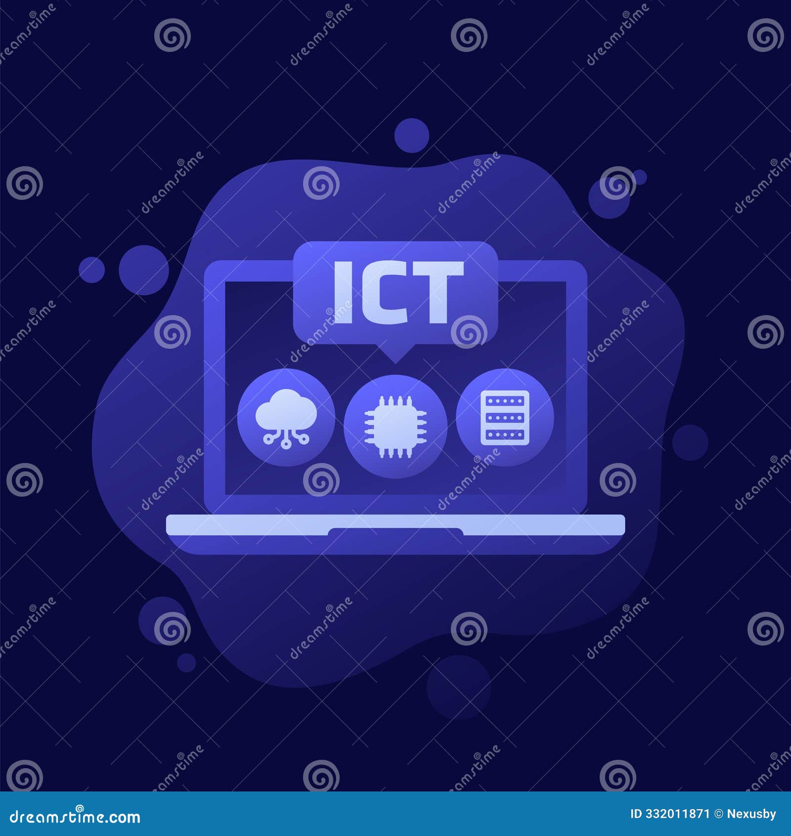 ICT, Information and Communications Technology Stock Illustration ...