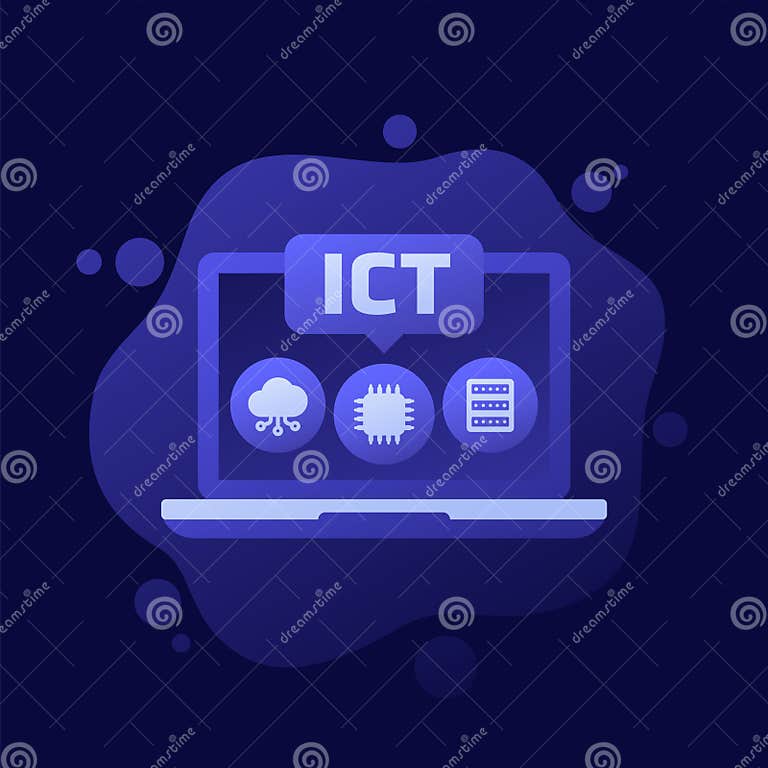 ICT, Information and Communications Technology Stock Illustration ...