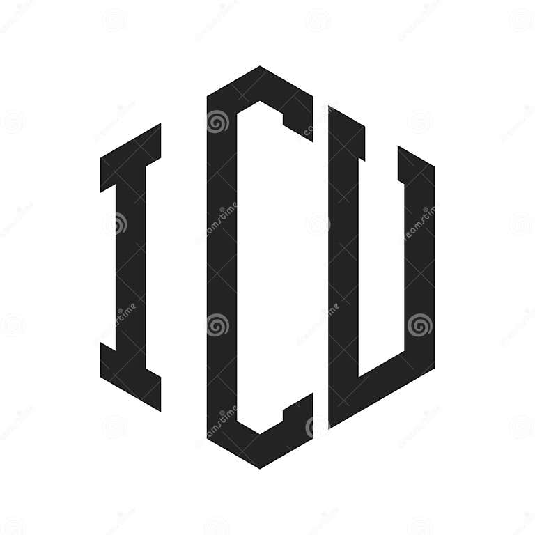 ICU Logo Design. Initial Letter ICU Monogram Logo Using Hexagon Shape ...
