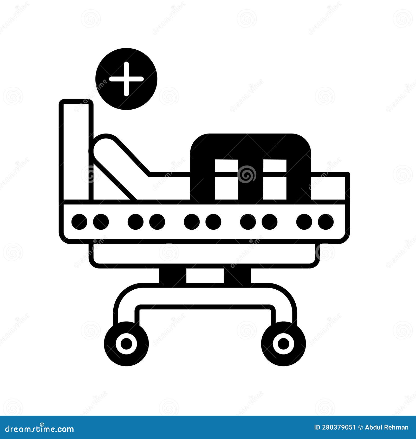 Icu Stretcher Vector Icon Easily Modify. Stock Vector - Illustration of ...