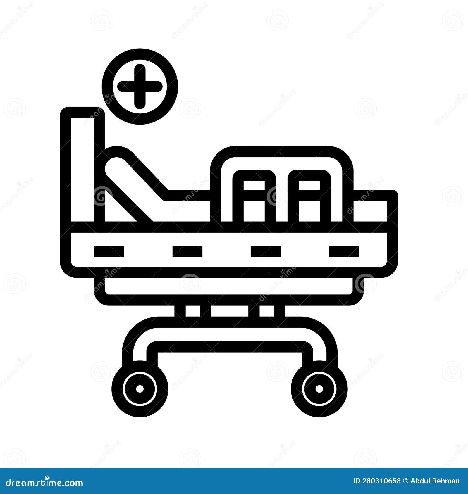Icu Stretcher Vector Icon Easily Modify. Stock Vector - Illustration of ...