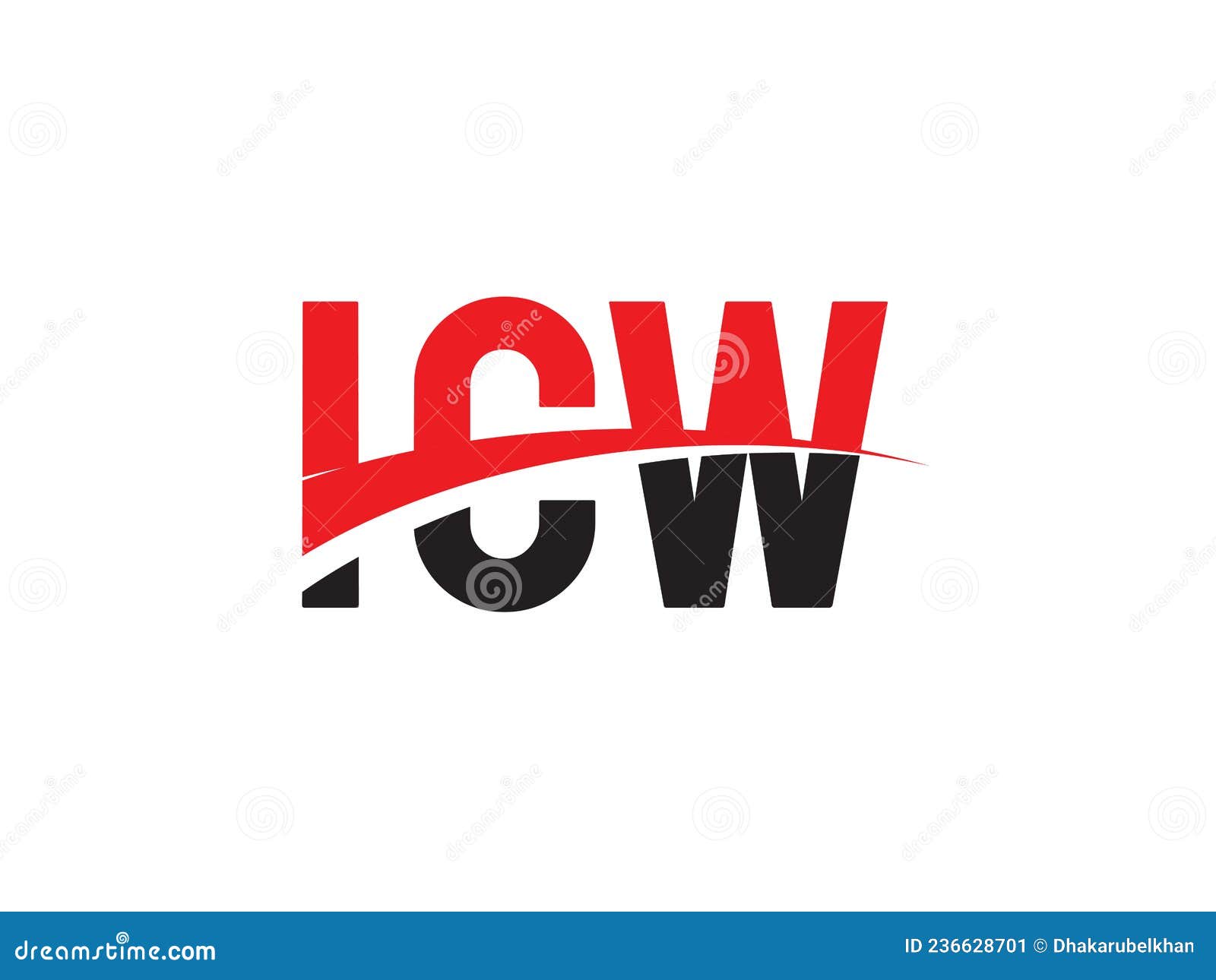 ICW Letter Initial Logo Design Vector Illustration Stock Vector ...