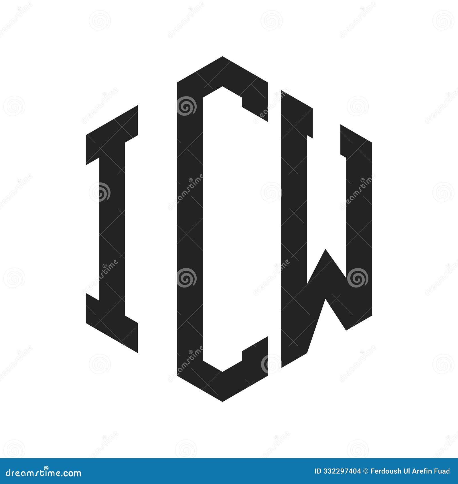 ICW Logo Design. Initial Letter ICW Monogram Logo Using Hexagon Shape ...