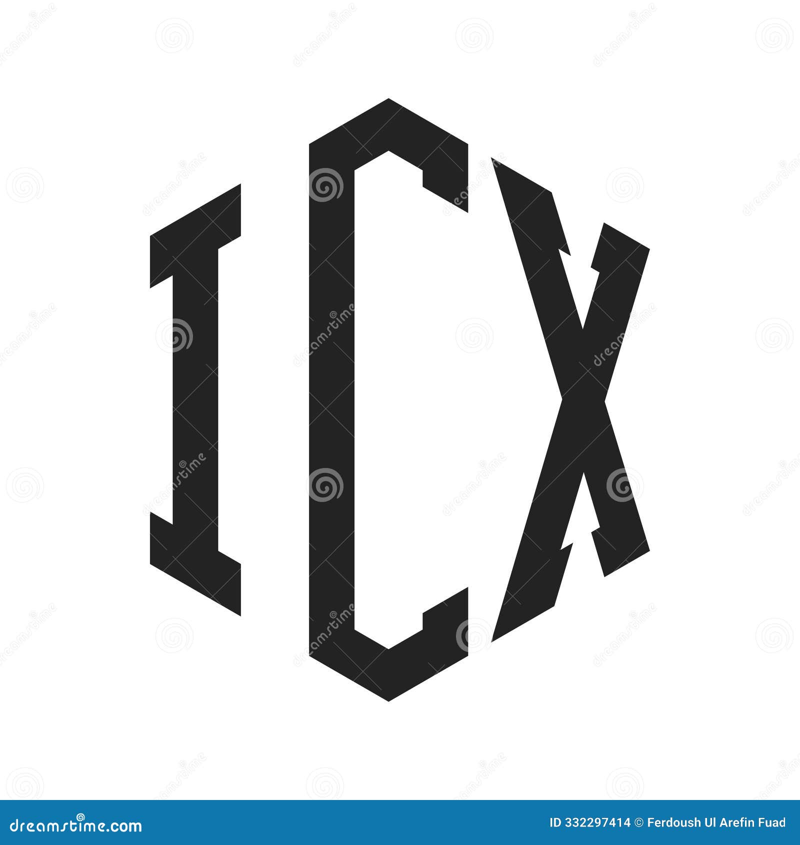 ICX Logo Design. Initial Letter ICX Monogram Logo Using Hexagon Shape ...