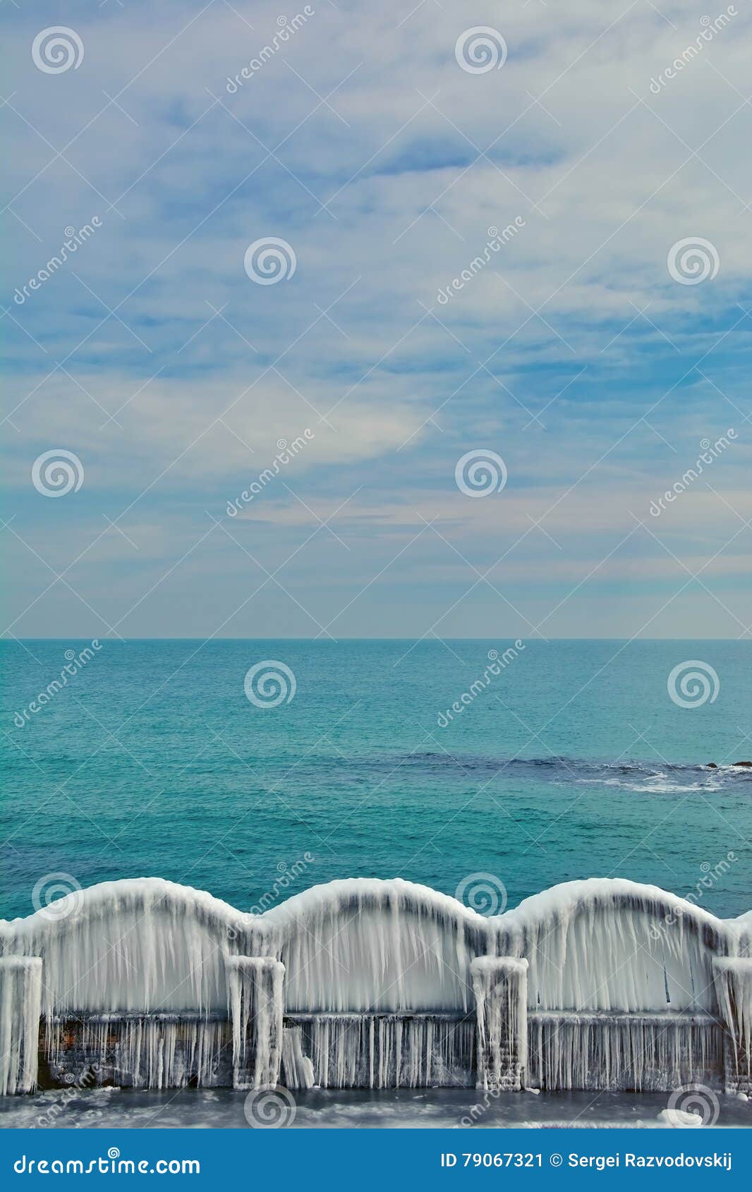 Icy Arch with Icicles stock image. Image of freeze, skyline - 79067321