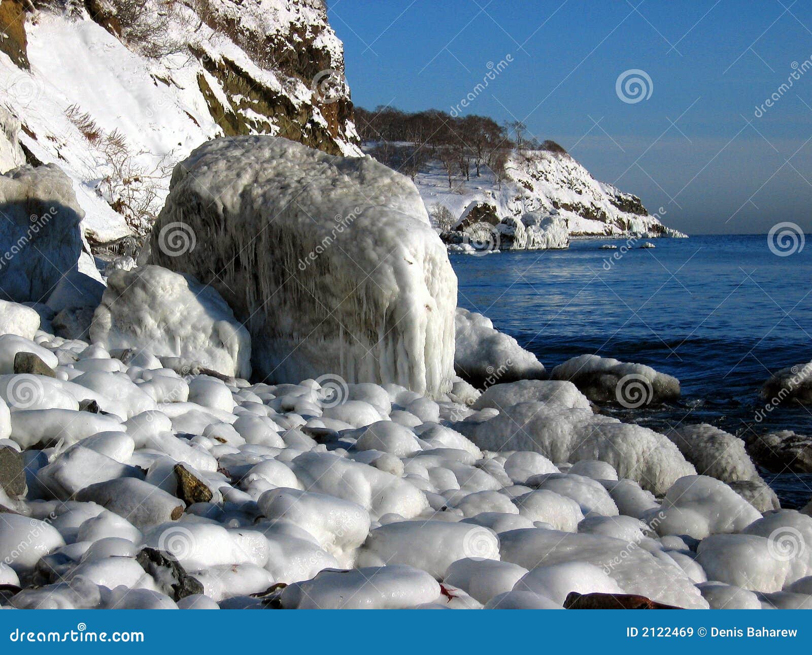 Icy coastline landscape stock image. Image of coast, nature - 2122469