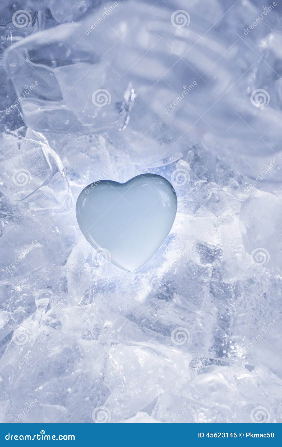 Icy Cold Blue Heart stock photo. Image of heart, longing - 45623146
