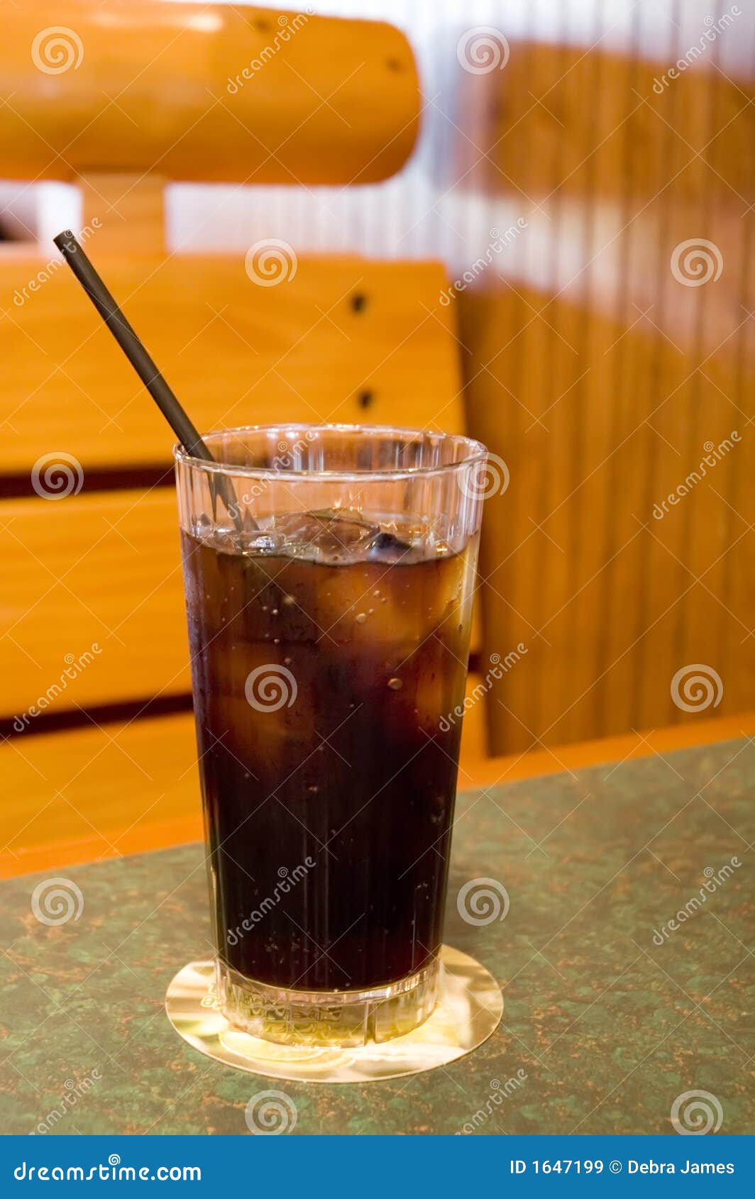 Icy Cold Drink stock image. Image of coaster, table, brown - 1647199