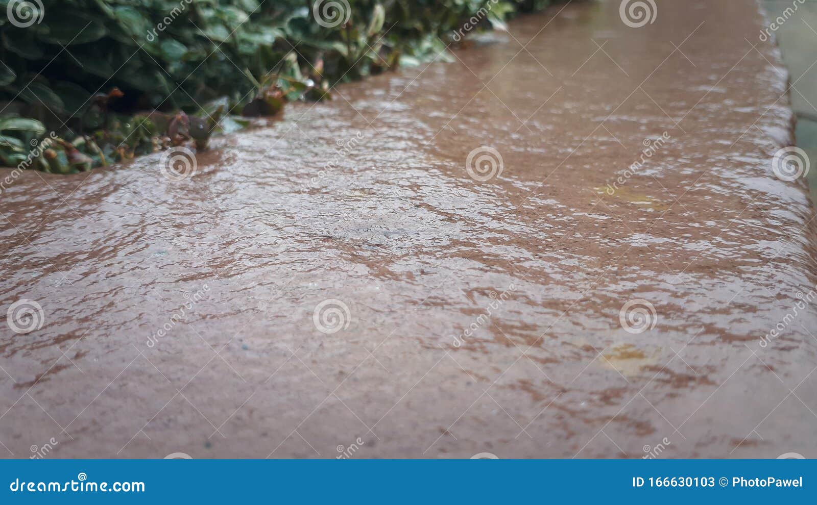 Icy Concrete As a Result of Freezing Winter Stock Image - Image of ...