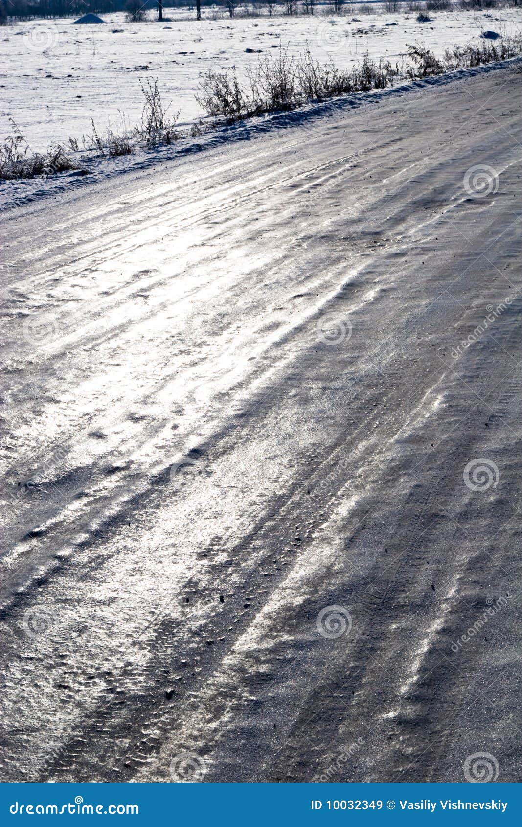 Icy conditions of roads stock image. Image of glaze, crusted - 10032349