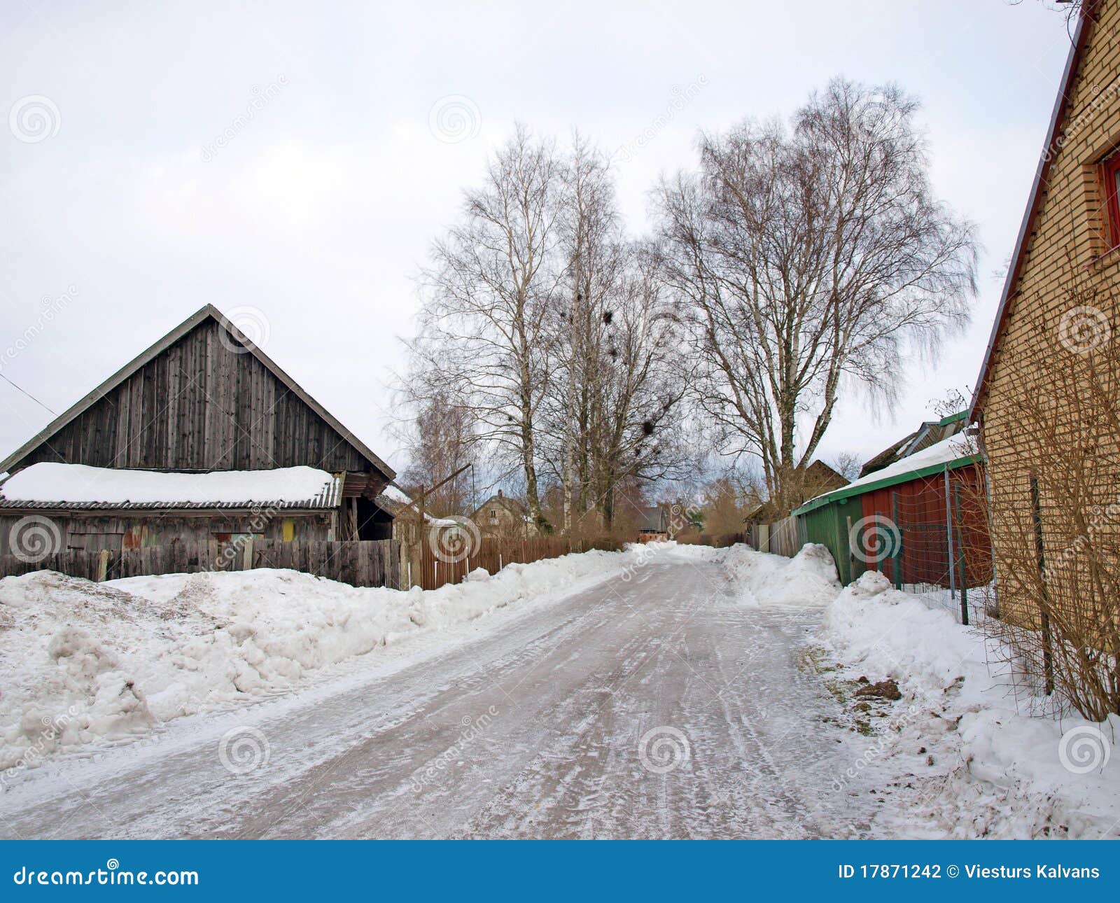 Icy country road stock photo. Image of snow, country - 17871242