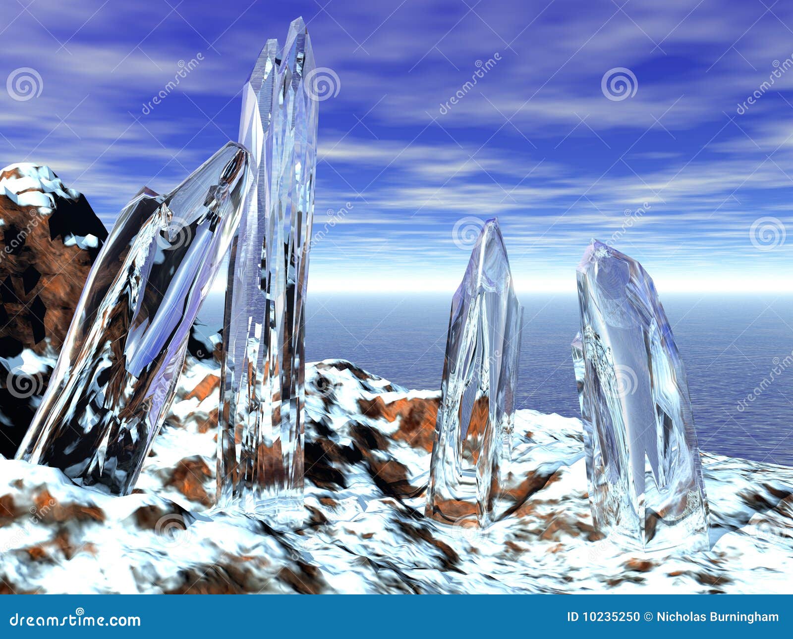 Icy Crystals stock illustration. Illustration of rocks - 10235250