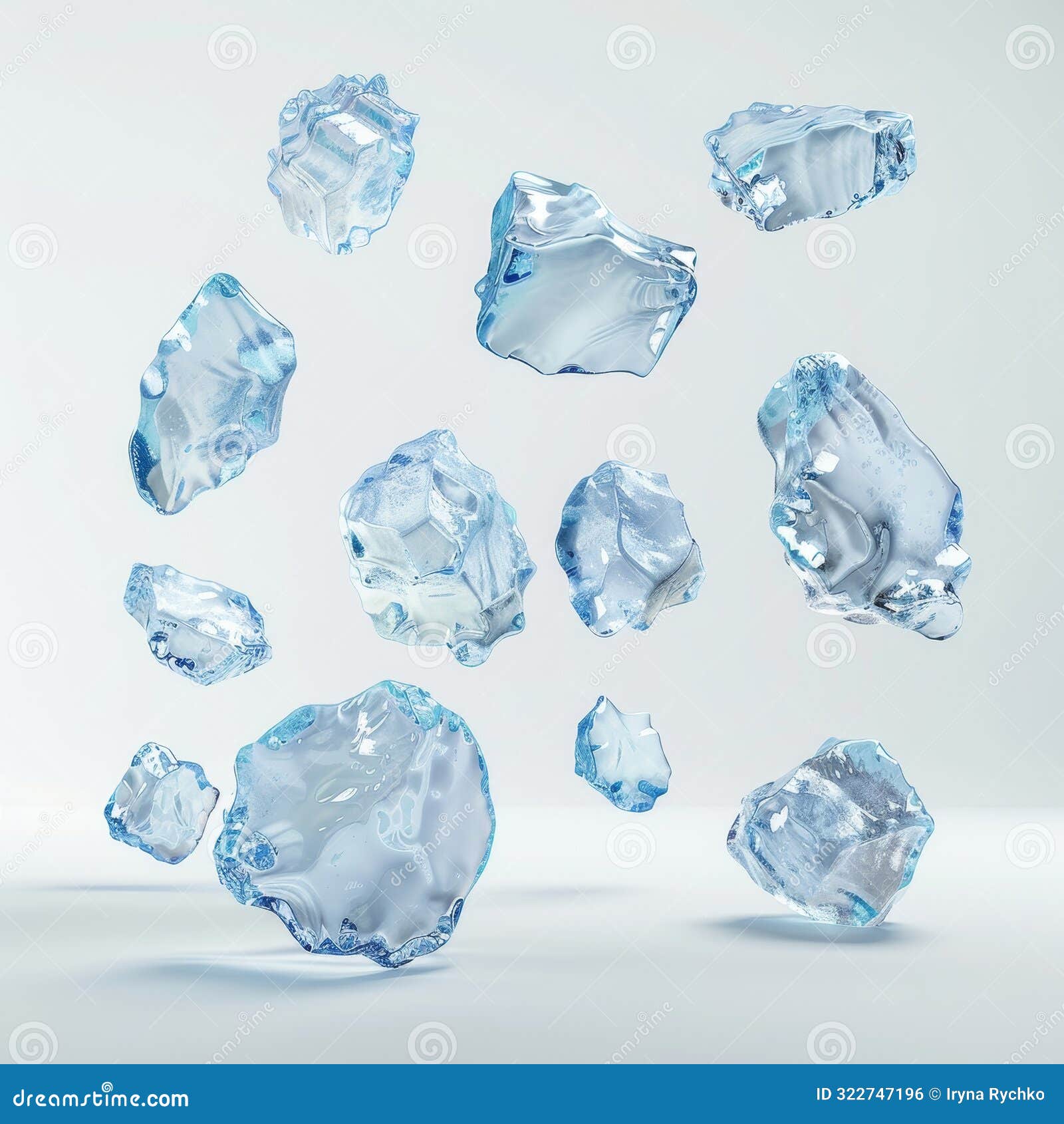 Icy Floating Ice Blocks on Light Background Stock Photo - Image of ...