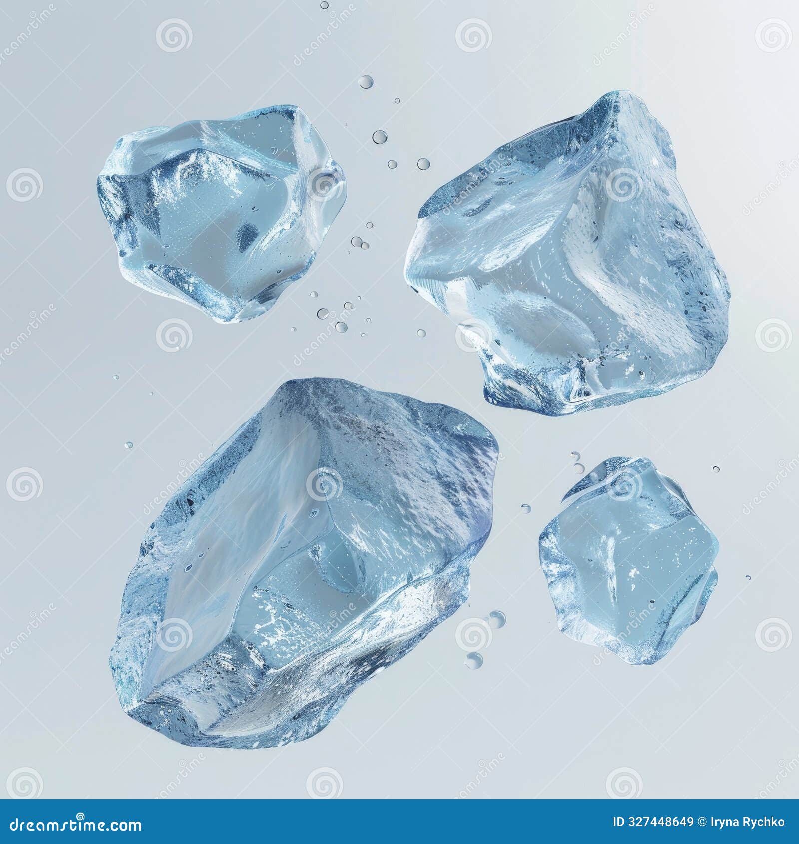 Icy Floating Ice Blocks on Light Background Stock Image - Image of ...