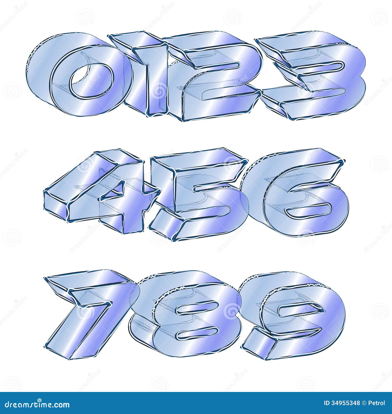 Icy font stock illustration. Illustration of clipart - 34955348