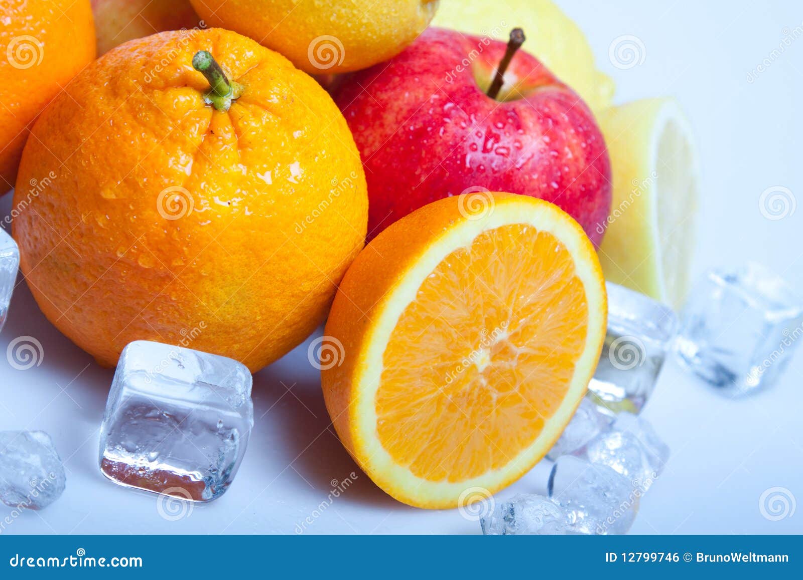 Icy Fruits stock photo. Image of lemon, lunch, lose, healthy - 12799746