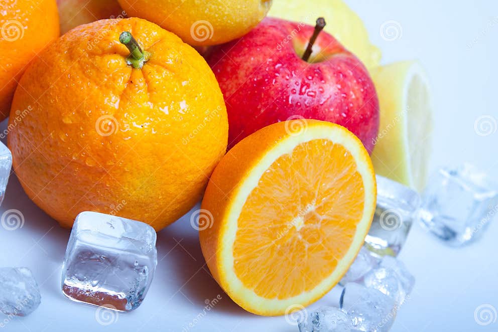 Icy Fruits stock photo. Image of lemon, lunch, lose, healthy - 12799746